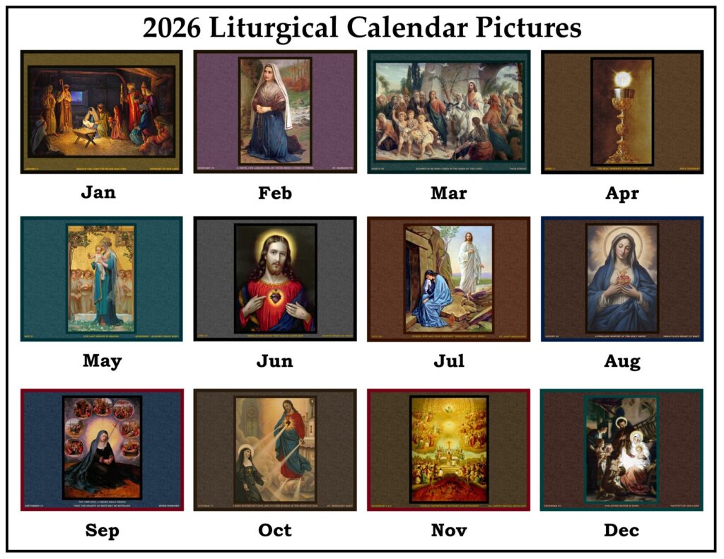 2026 Liturgical Calendar - Servants of the Holy Family